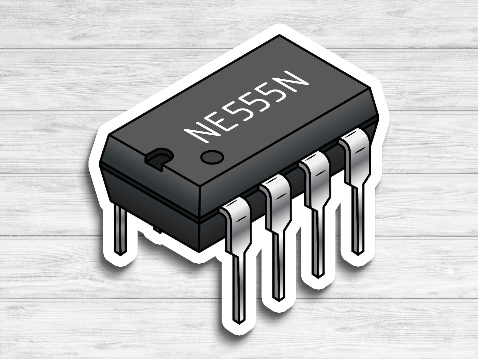555 Timer IC Vinyl Sticker, Laptop Sticker, Engineer Sticker, Maker ...