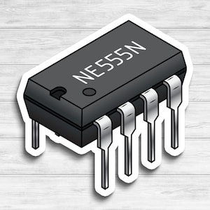 555 Timer IC Vinyl Sticker, Laptop Sticker, Engineer Sticker, Maker ...