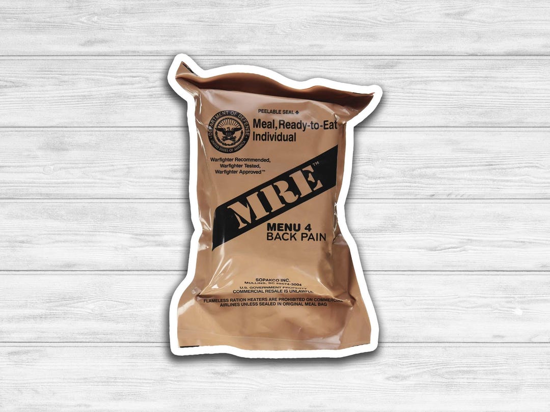 MRE Back Pain Vinyl Sticker| Military Sticker - Etsy
