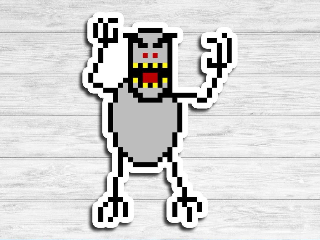 Yeti Skifree Sticker Pixel Yeti Retro Games Old School - Etsy