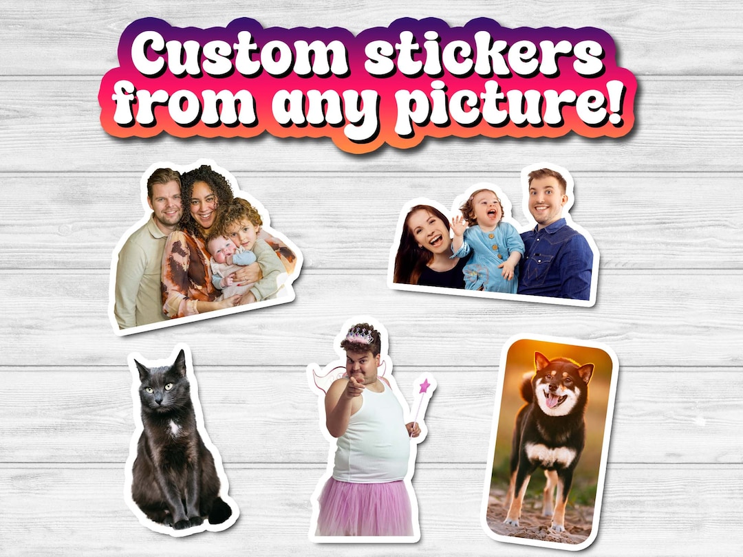 Custom Photo Vinyl Sticker | Personalized Decals | Gift for Friends and ...