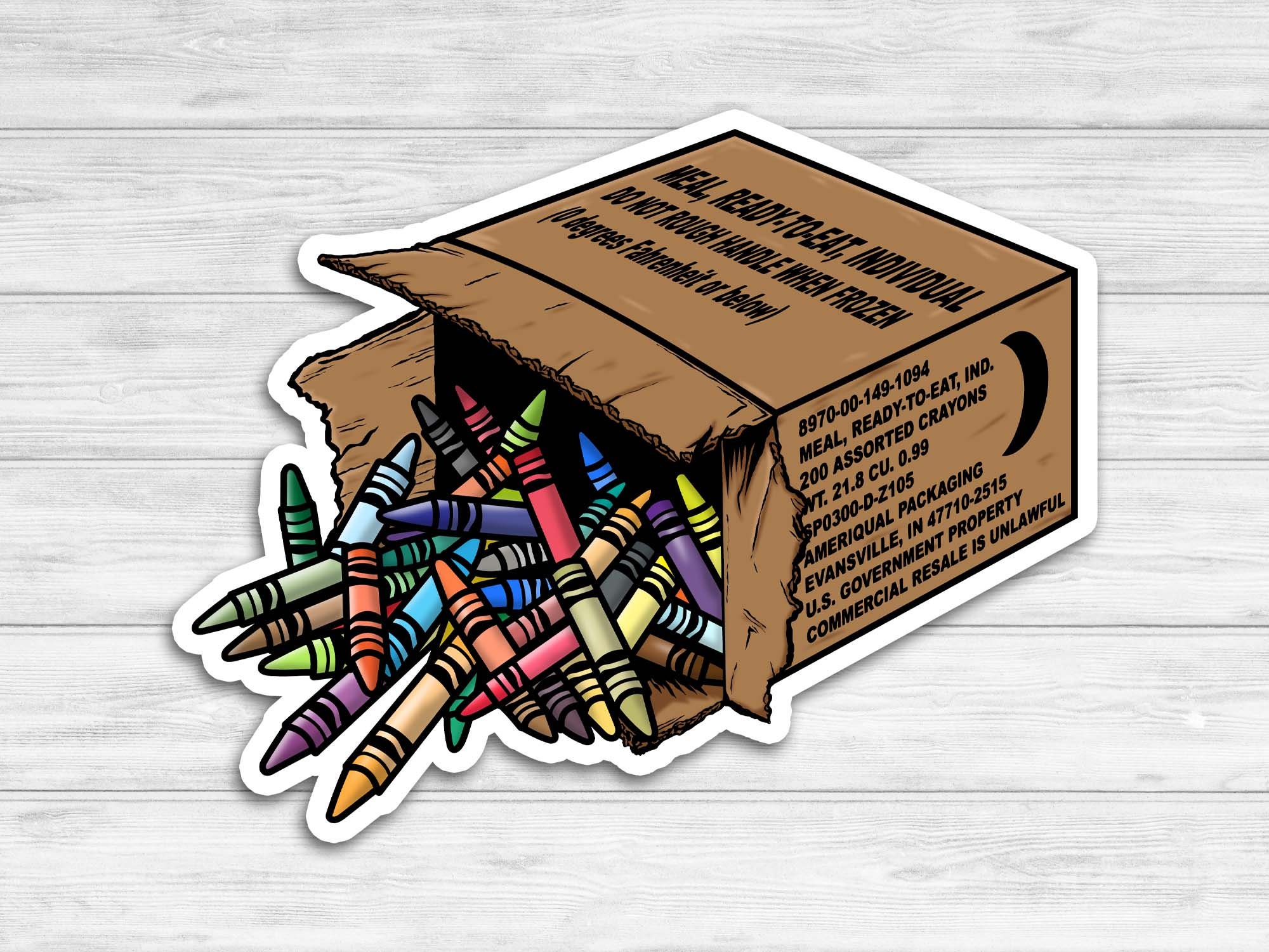 Crayon MRE Box Vinyl Sticker, Marines, Army - Etsy
