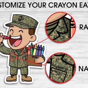 Marine Crayon Eater Custom Vinyl Sticker | USMC Sticker | "official ...