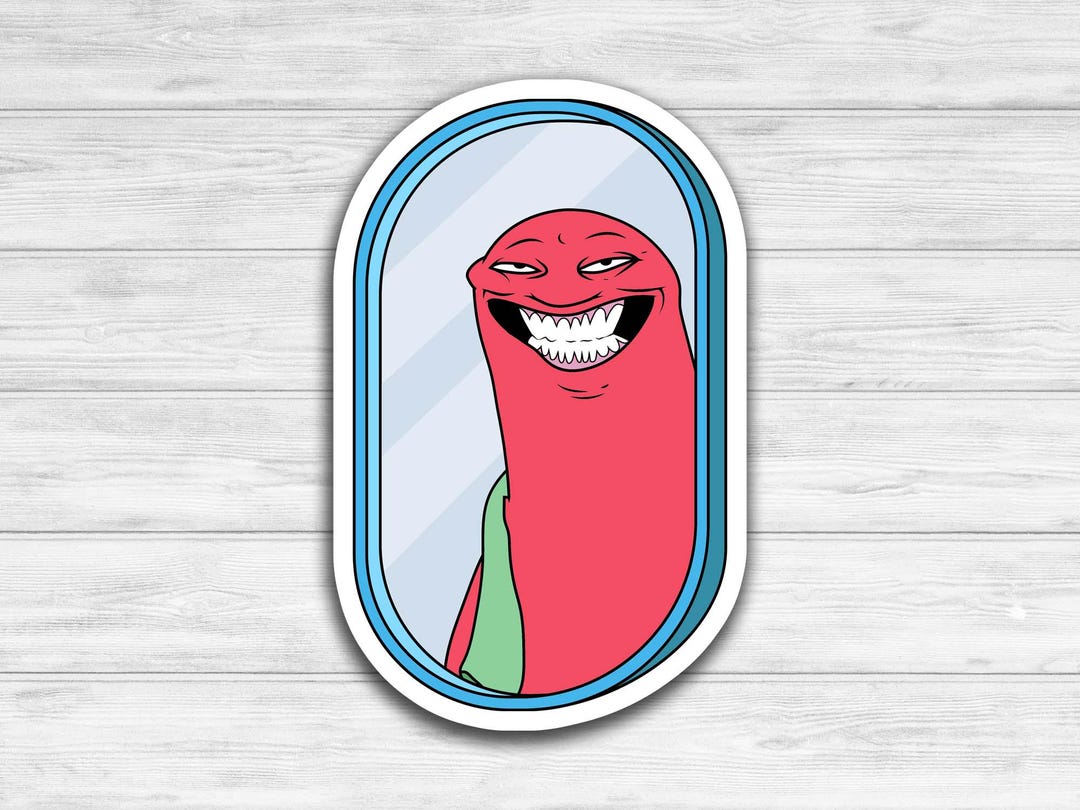Smiling Allan - Smiling Friends Mirror | Smiling Friends Sticker - Etsy