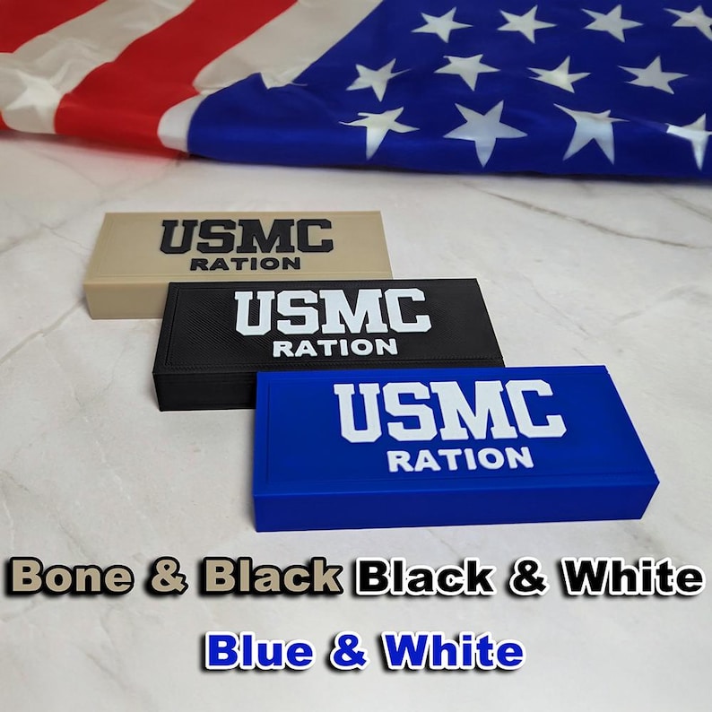 USMC Ration 3D Printed Box With Surprise Crayons - Fun Gag Gift for ...
