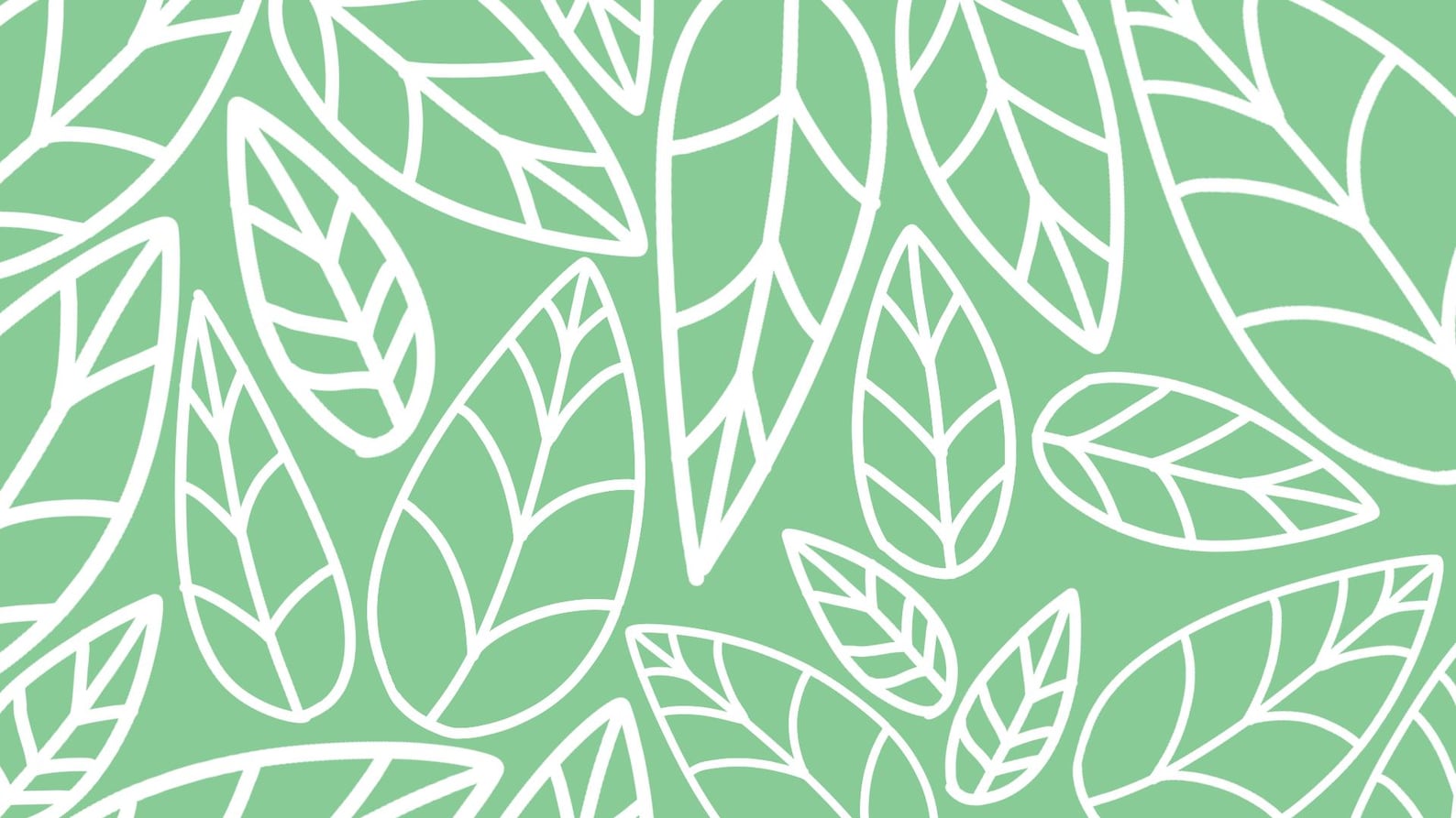 Leaf Line Art Desktop Multiple Colors Available - Etsy