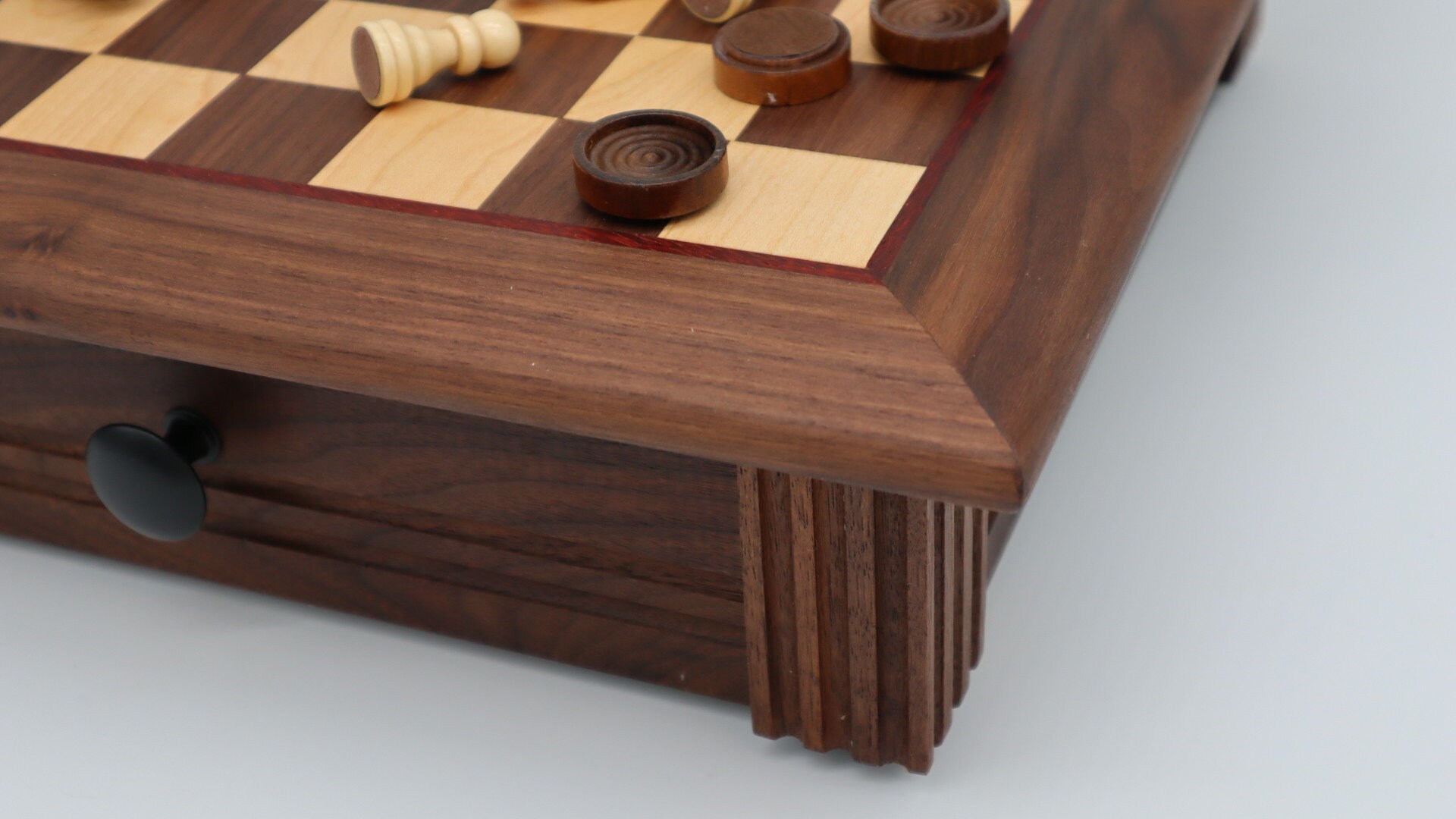 Chess/checker Board With Storage Drawer Birthday Gift - Etsy