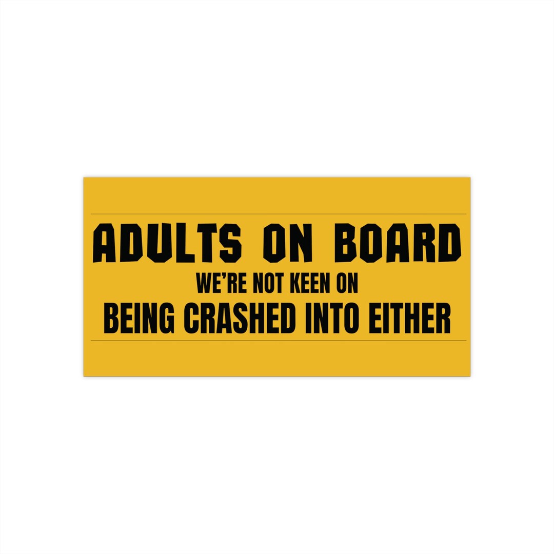 Adults on Board Sticker, Funny Bumper Sticker Magnet, Adult Humor ...