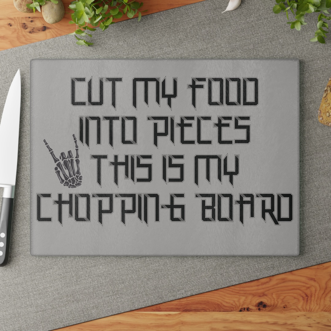Glass Cutting Board, Rock Music Lover Gifts, Gifts for Foodies,cut My ...