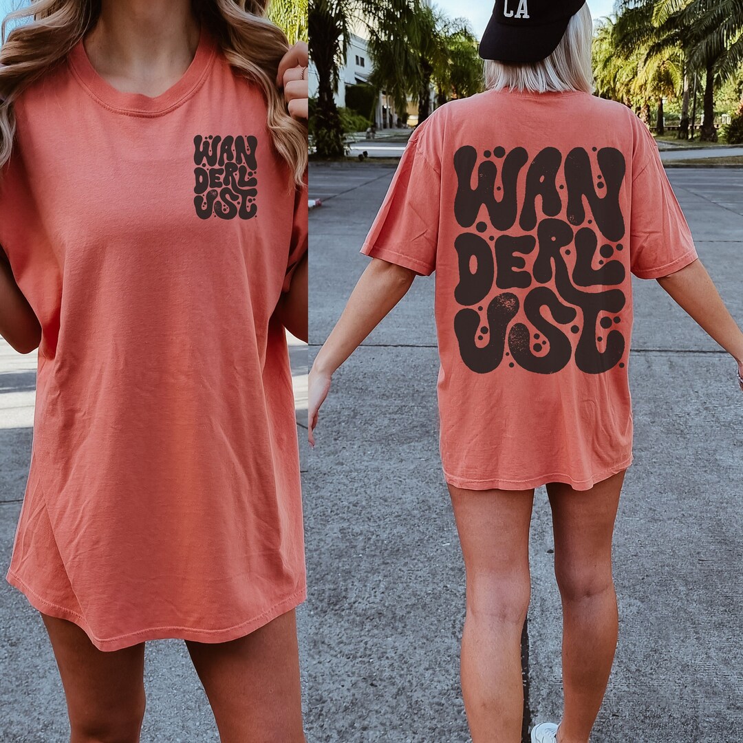 Comfort Colors Wanderlust Shirt, Retro Hiking Shirt, Cute Travel Shirt ...