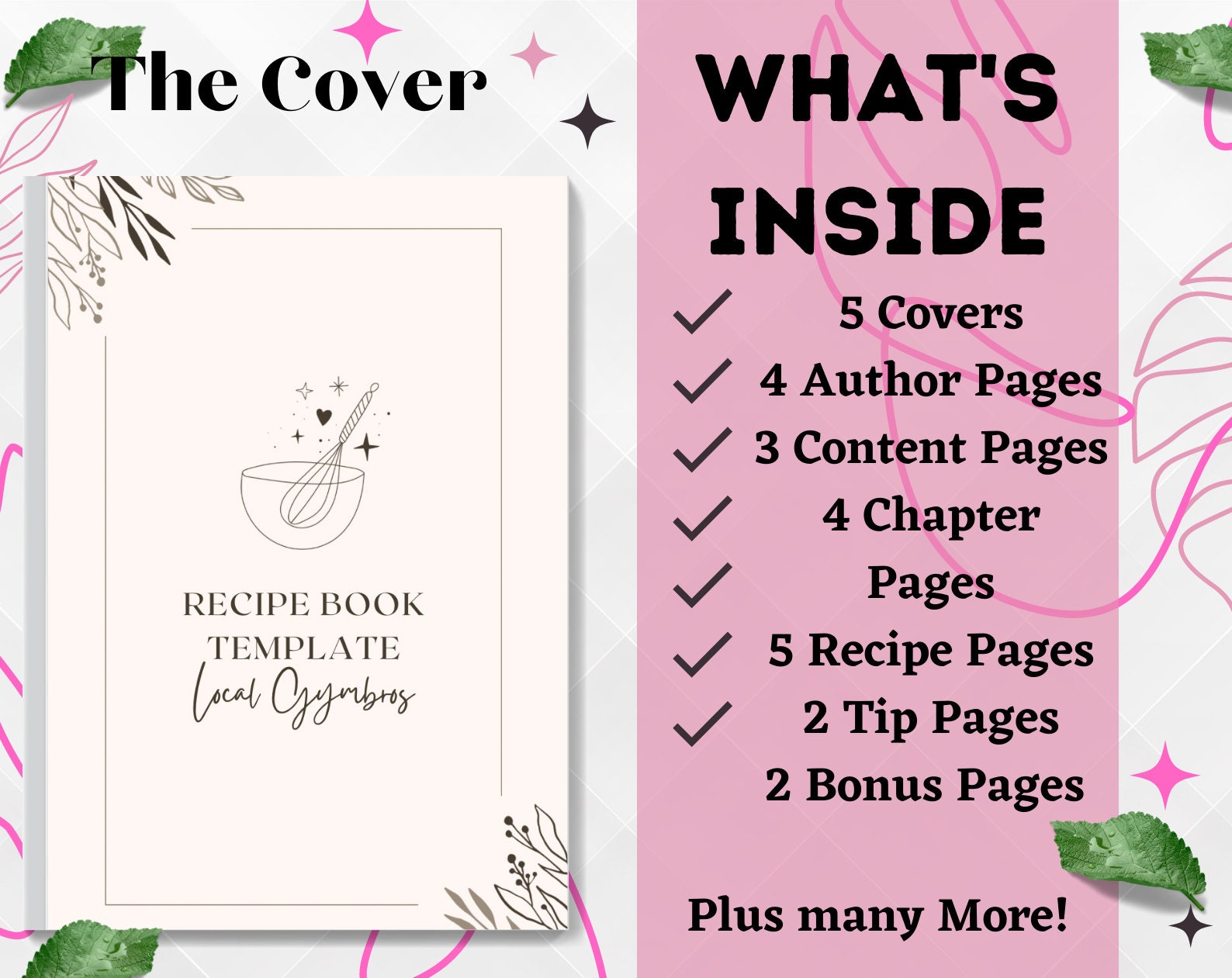 Recipe Book Template Editable Templates Cookbook Template Etsy
