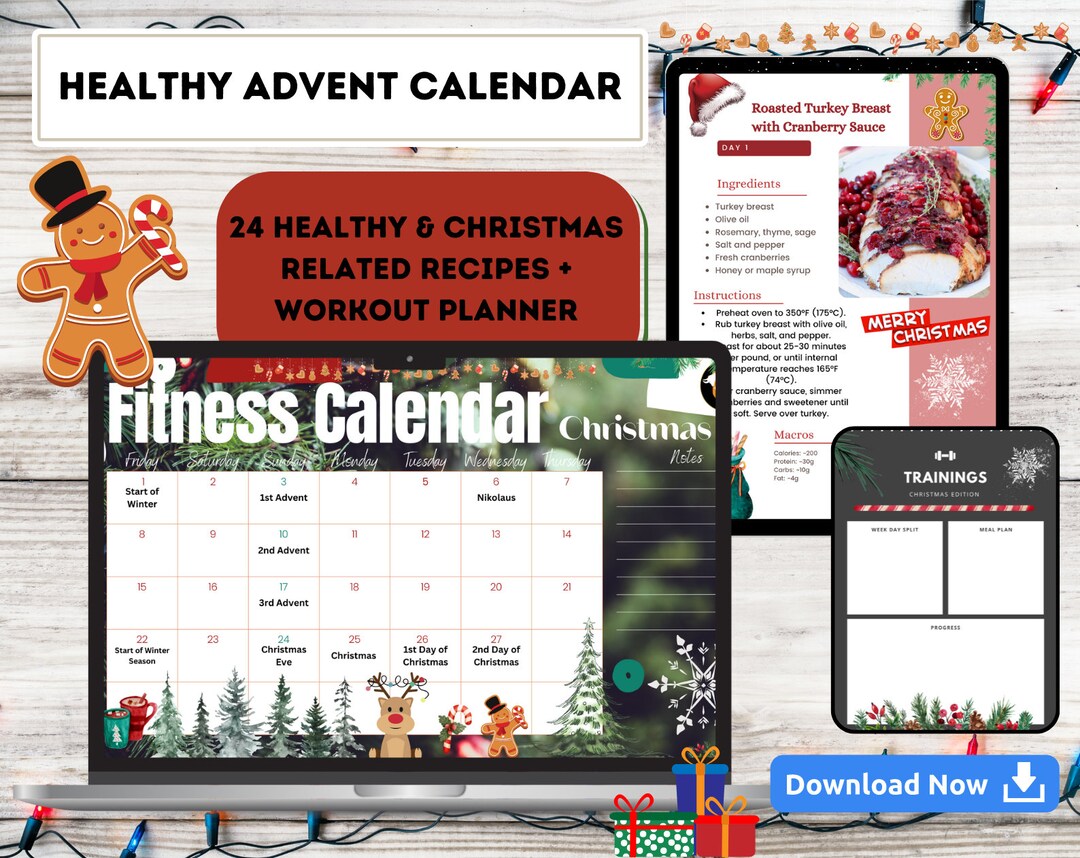 Healthy Advent Calendar Christmas Calendar T Ideas Etsy