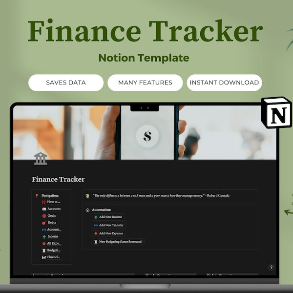 Money Tracking Dashboard - Etsy