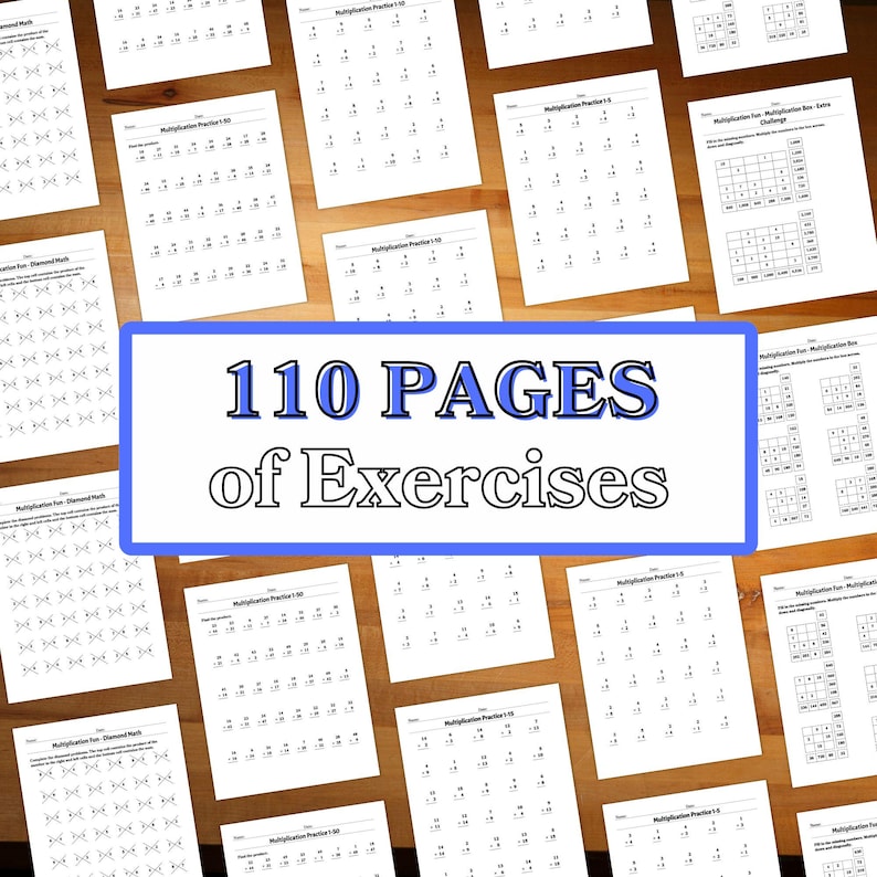 Multiplication Printable Worksheets - the Basics - Practice for ...