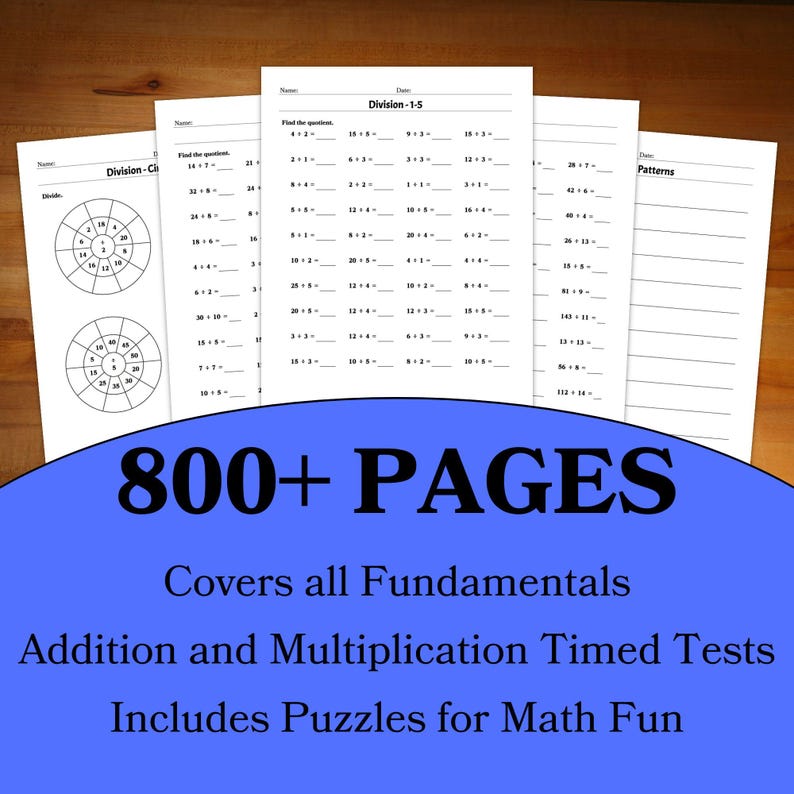 Fractions Worksheets Mega Bundle: Math Practice (digital Download) - Etsy