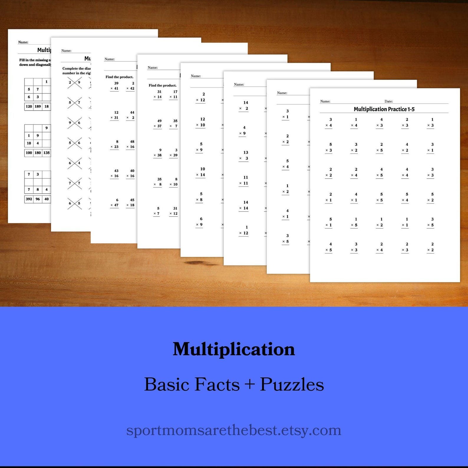 Multiplication Printable Worksheets - the Basics - Practice for ...