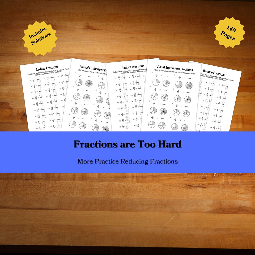 Fractions Printable Worksheets - Fractions Are Too Hard, More Practice ...