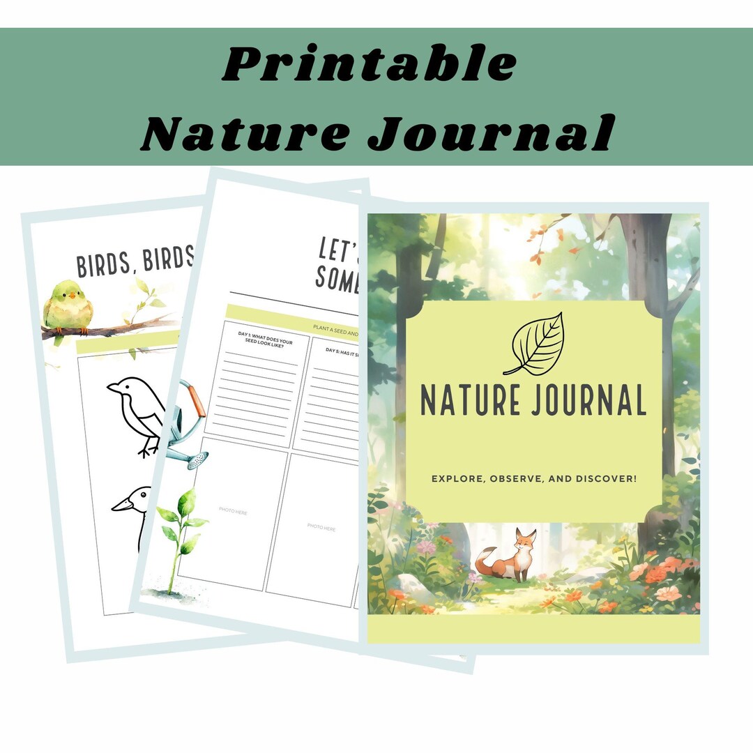 Printable Nature Journal, Perfect for Kids Learning About the Natural ...