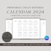 Printable 2024 Calendar, Landscape Planner Calendar, Monthly Calendar ...