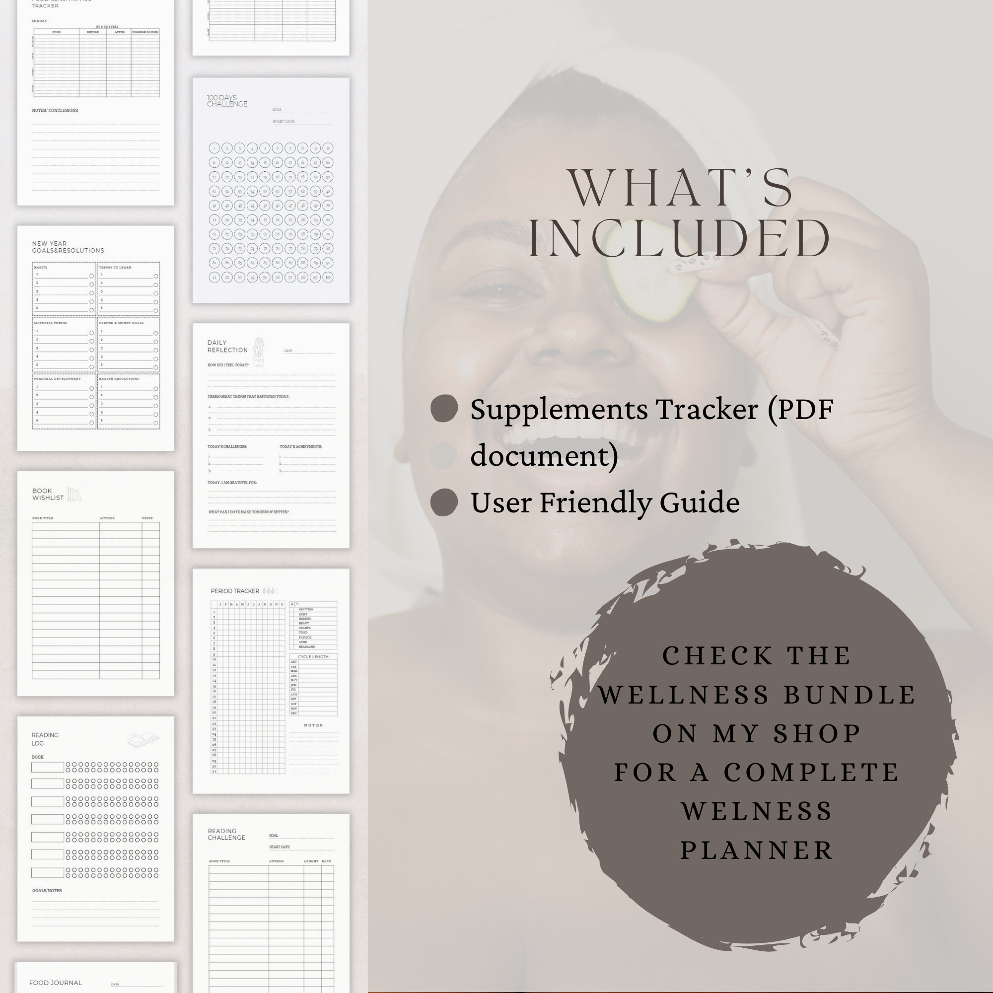 Printable Supplement Tracker, Vitamin Tracker, Medication Tracker ...