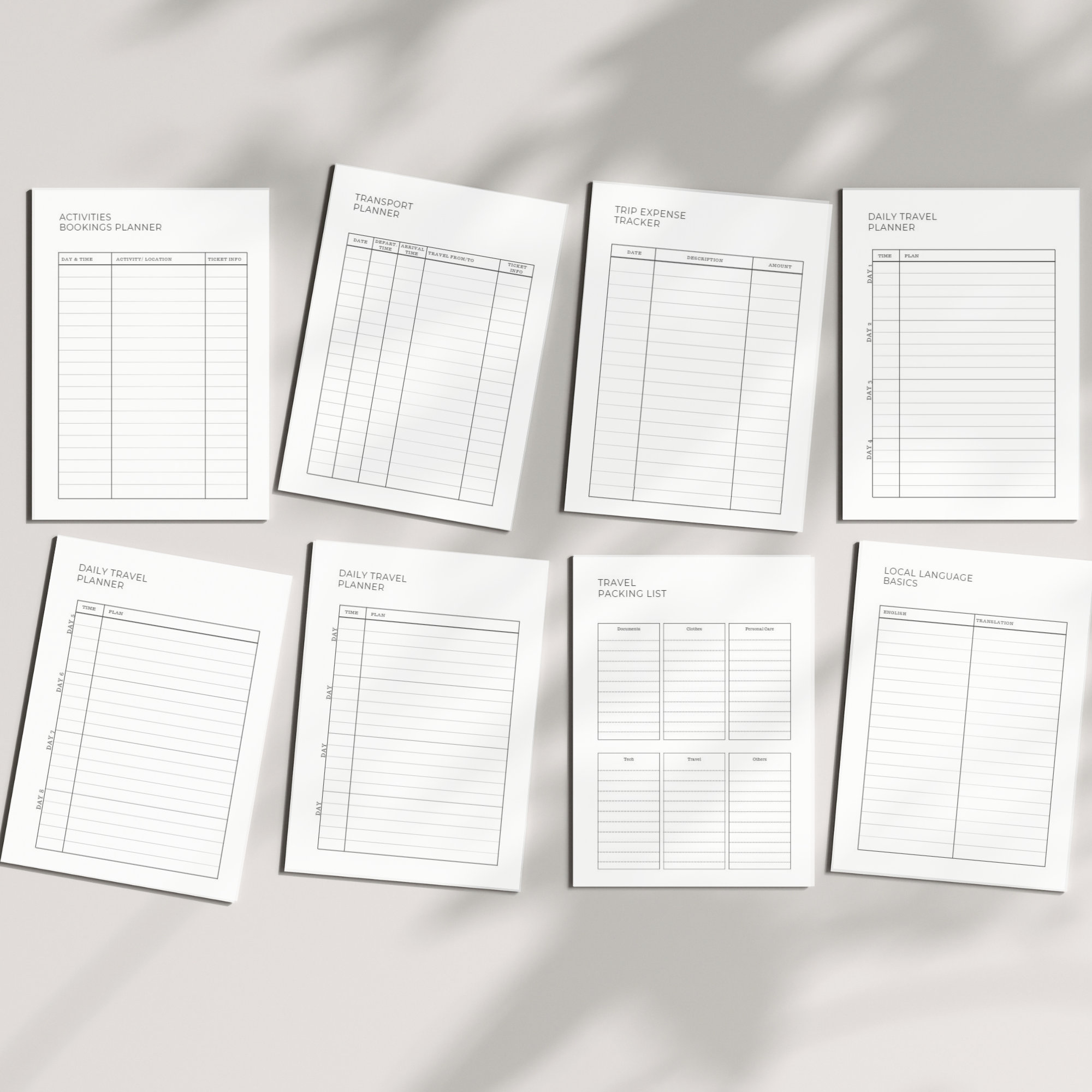 Printable Travel Planner, Bucket List, Travel Itinerary, Printable ...