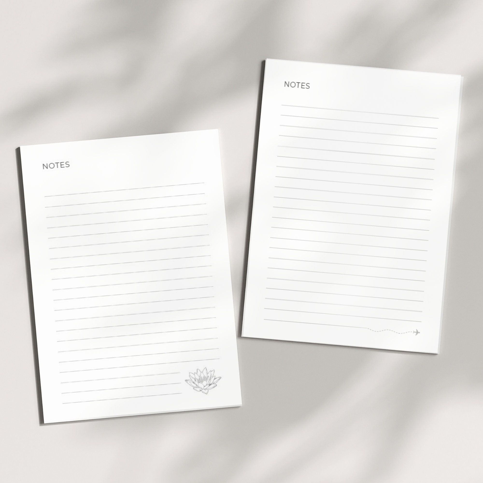 Printable Notes Page, Writing Paper, Lined Paper, Printable Stationary ...