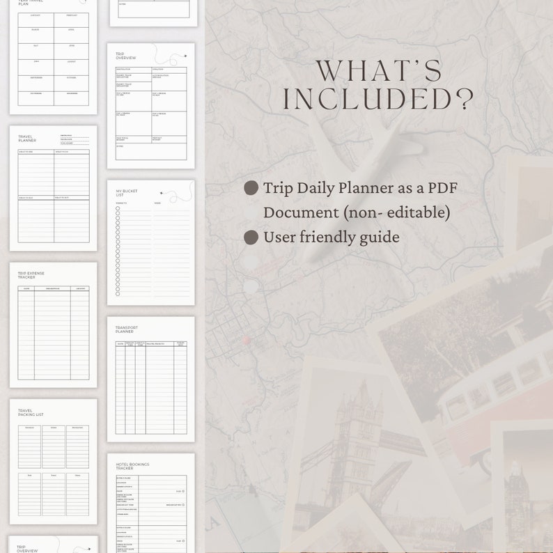 Printable Daily Travel Plan, Travel Daily Overview, Bucket List ...