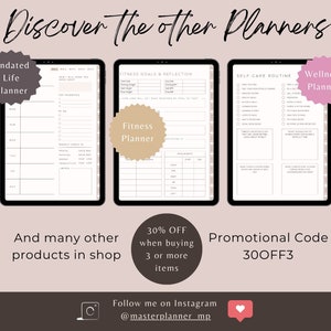 Mom Planner, Good Notes and Notability, Undated and Hyperlinked Digital ...