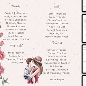 Mom Planner, Good Notes and Notability, Undated and Hyperlinked Digital ...