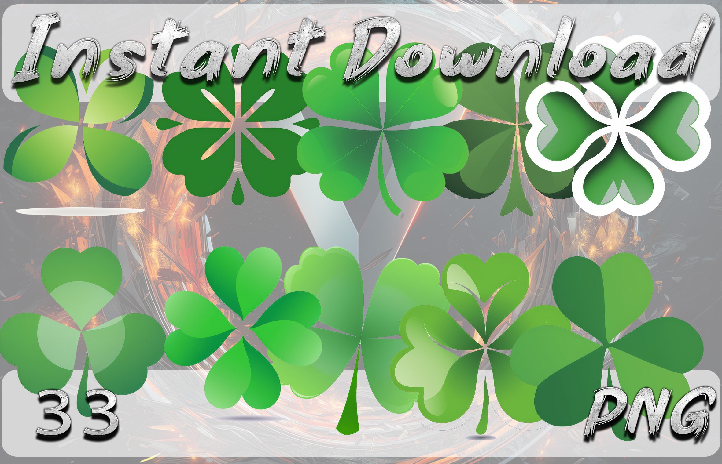 St. Patrick's Watercolor Shamrock Clipart, Shamrock Watercolor PNG, St ...