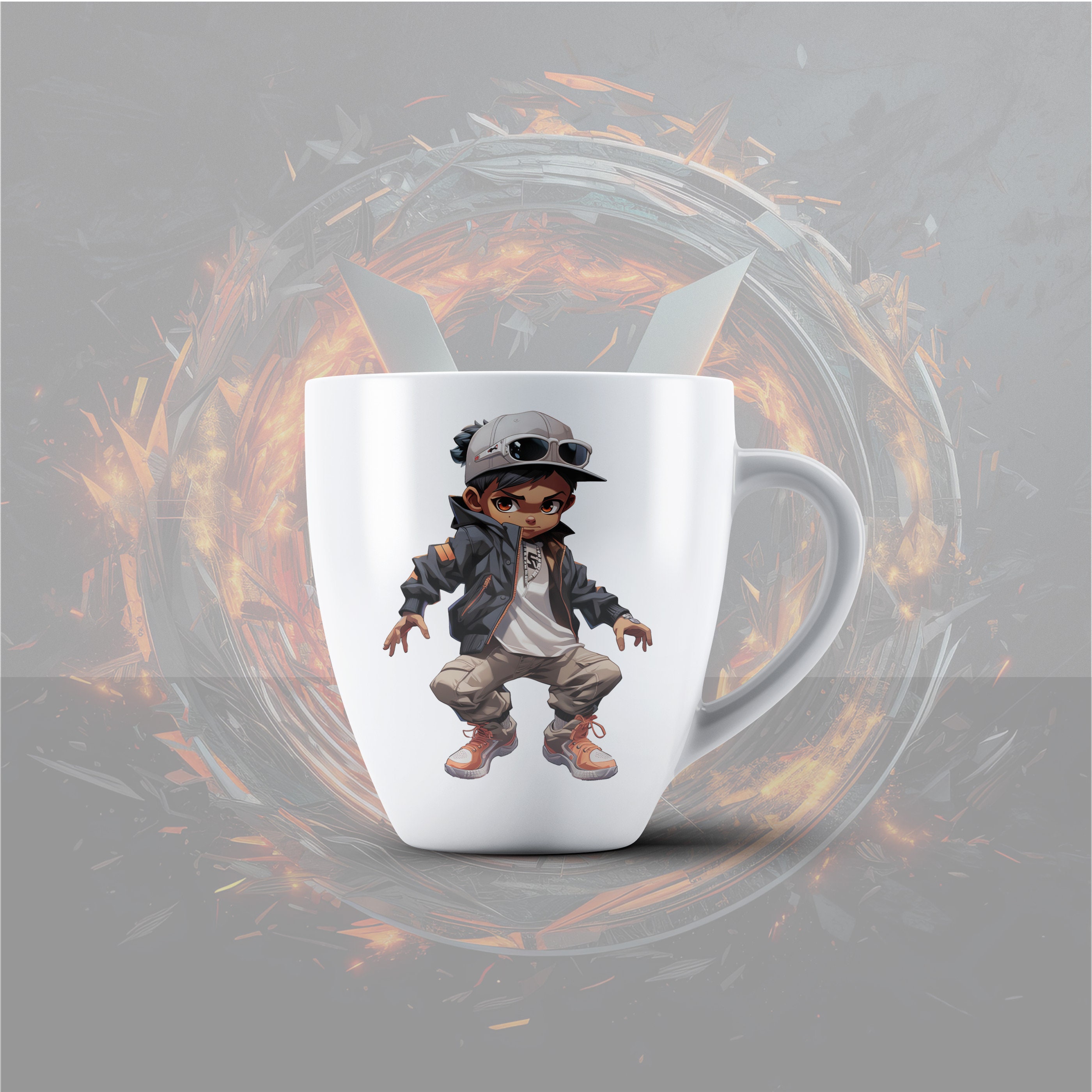 2D Break Dancers Clipart High Quality, Digital Art Illustration ...