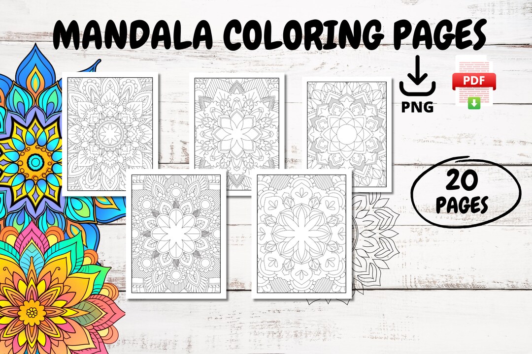 Zen and Relaxing Mandala Coloring Page, Abstract Mandala Coloring Pages ...