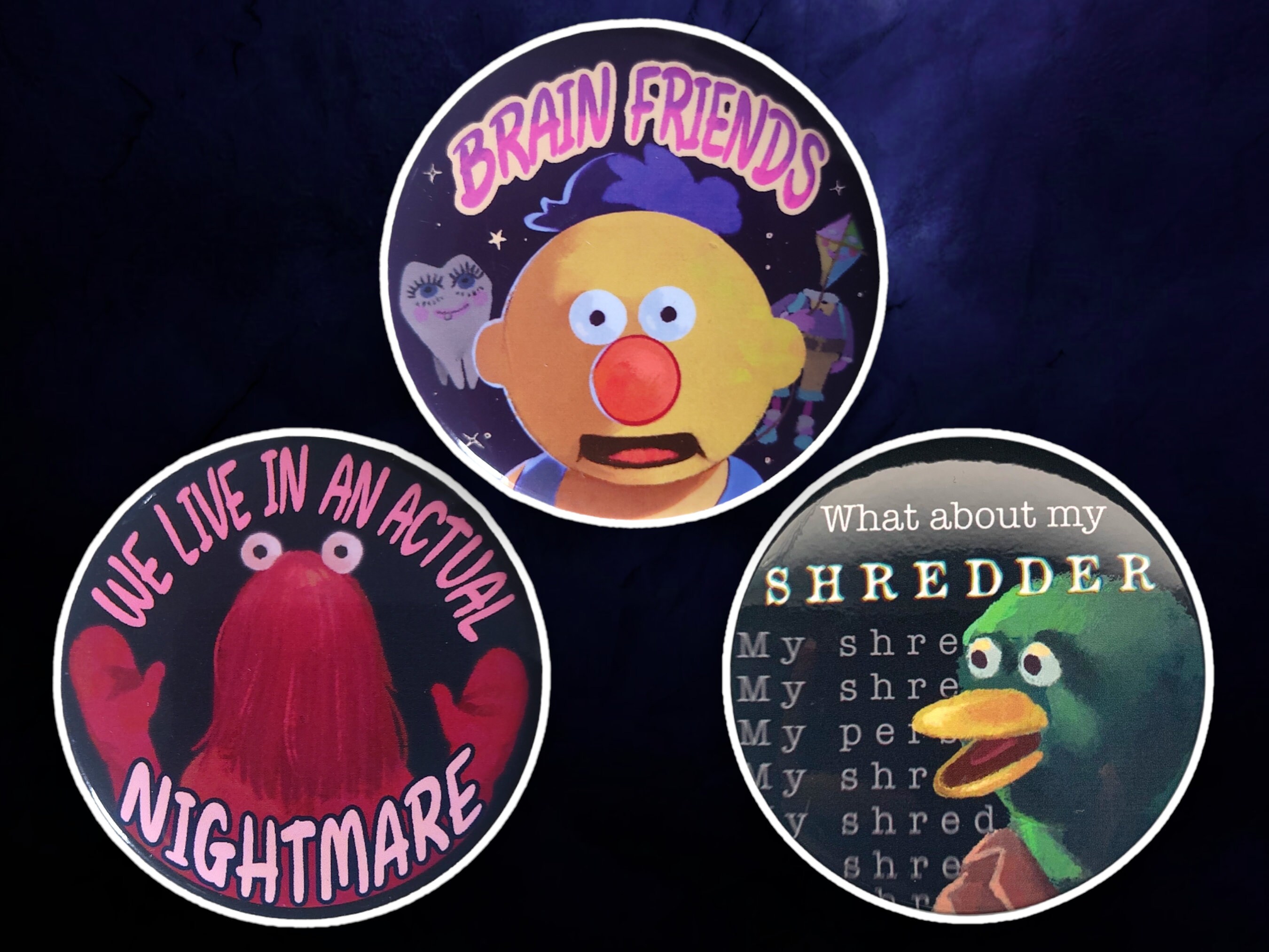 Don't Hug Me I'm Scared Button Pins - Etsy