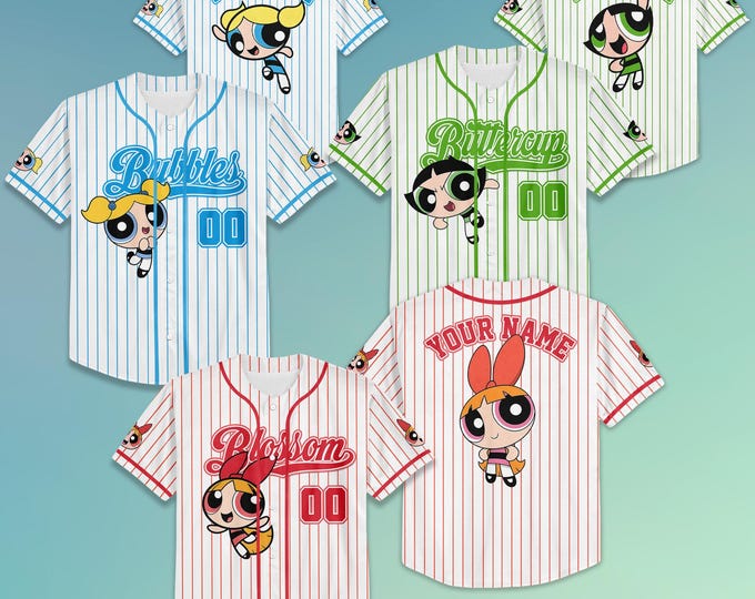 Personalized Disney the Powerpuff Girls Baseball Jersey, Custom Disney ...
