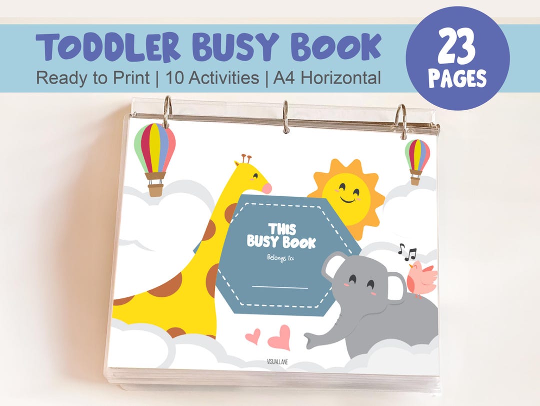 Busy Book Printable, Learning Binder, Kids Quiet Book, Preschool ...