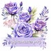 Watercolor Lavender Roses Clipart/ Stunning Floral Designs for Crafts ...