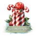 High-quality Candy Cane Clipart Collection: Festive Watercolor ...
