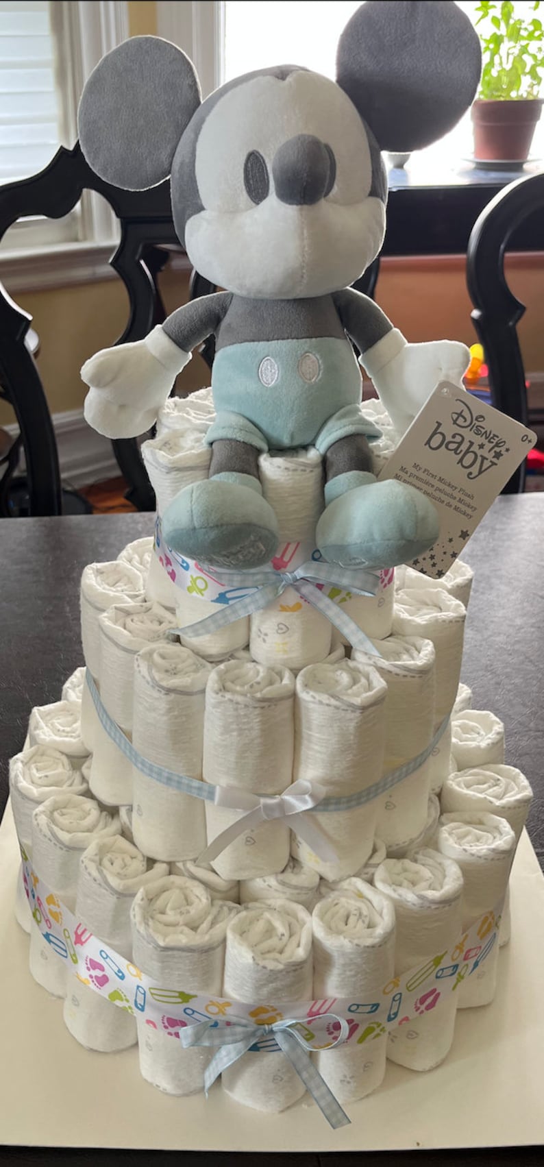 Custom Diaper Cake — 3-tier Baby Shower Gift | Personalized Diaper Cake ...