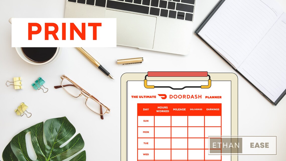 The Ultimate Doordash Planner! DIGITAL OR PRINT! - Etsy