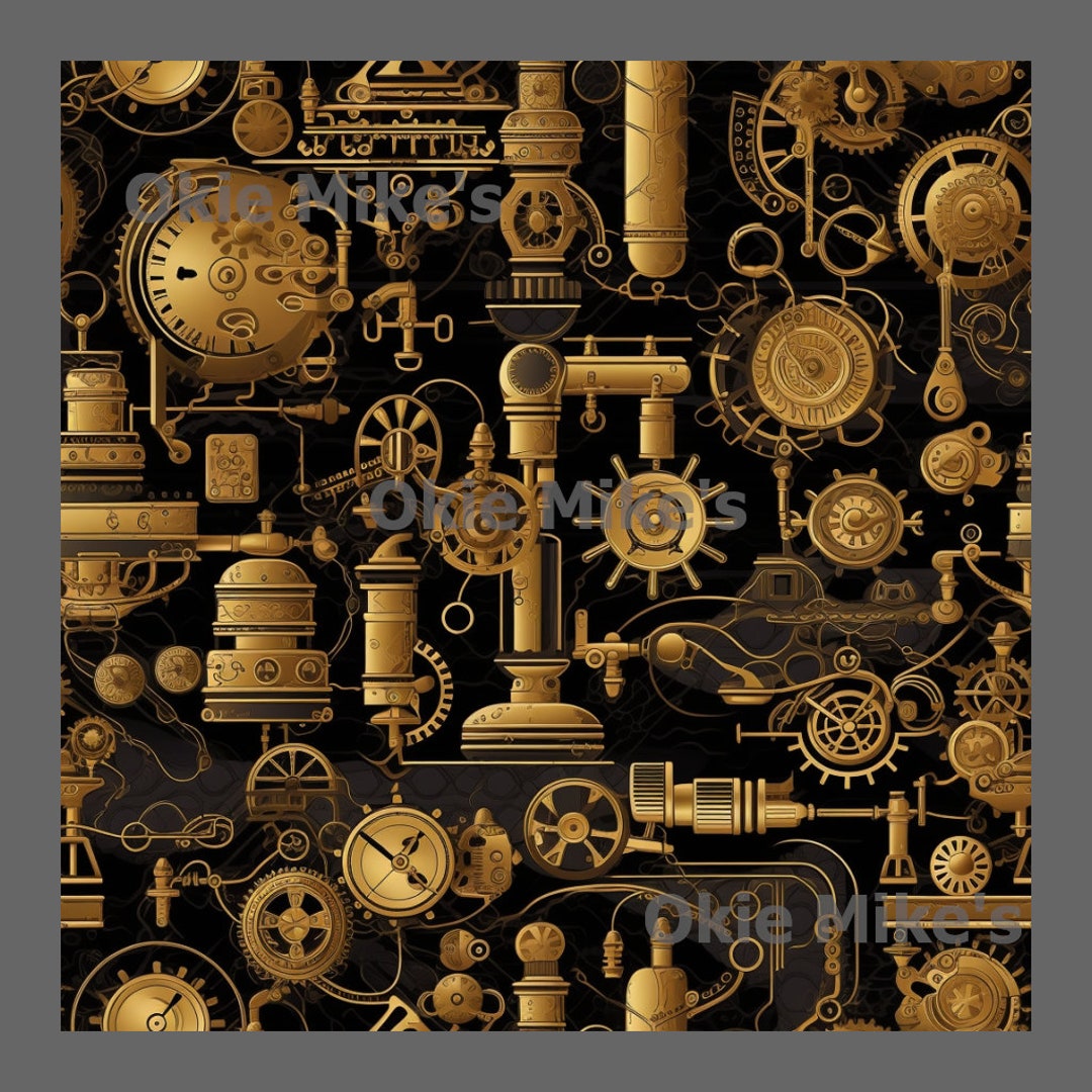 Steam Punk Seamless Graphics - Etsy