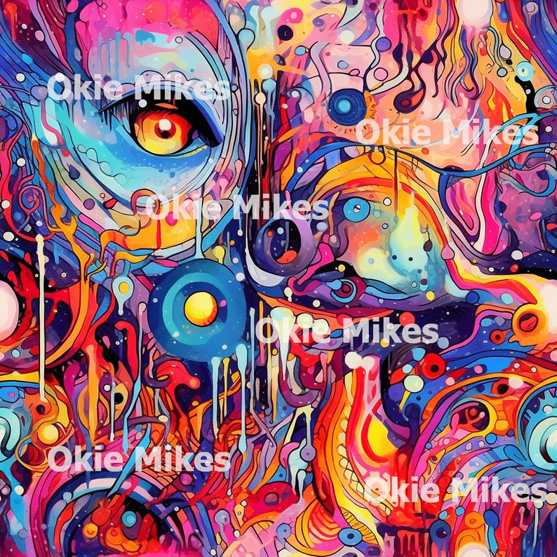 Psychedelic Seamless Art Pack 2 - Etsy