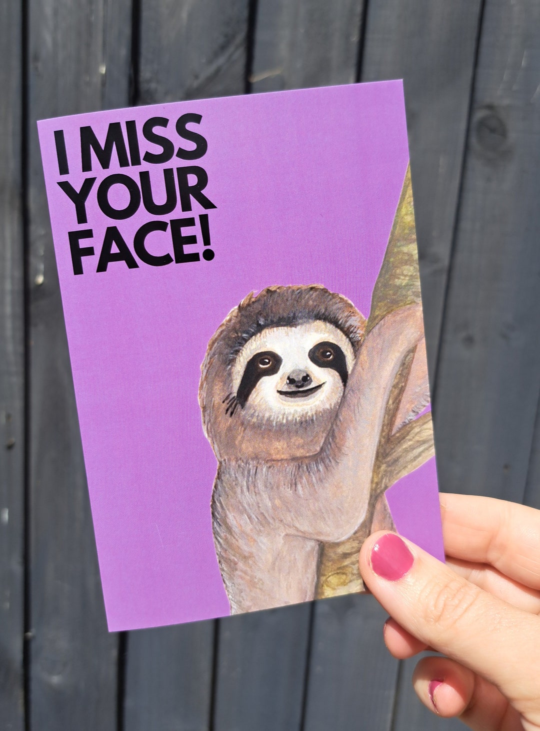 Miss You Card - Funny Birthday Card - Rude Card - I Miss Your Face ...