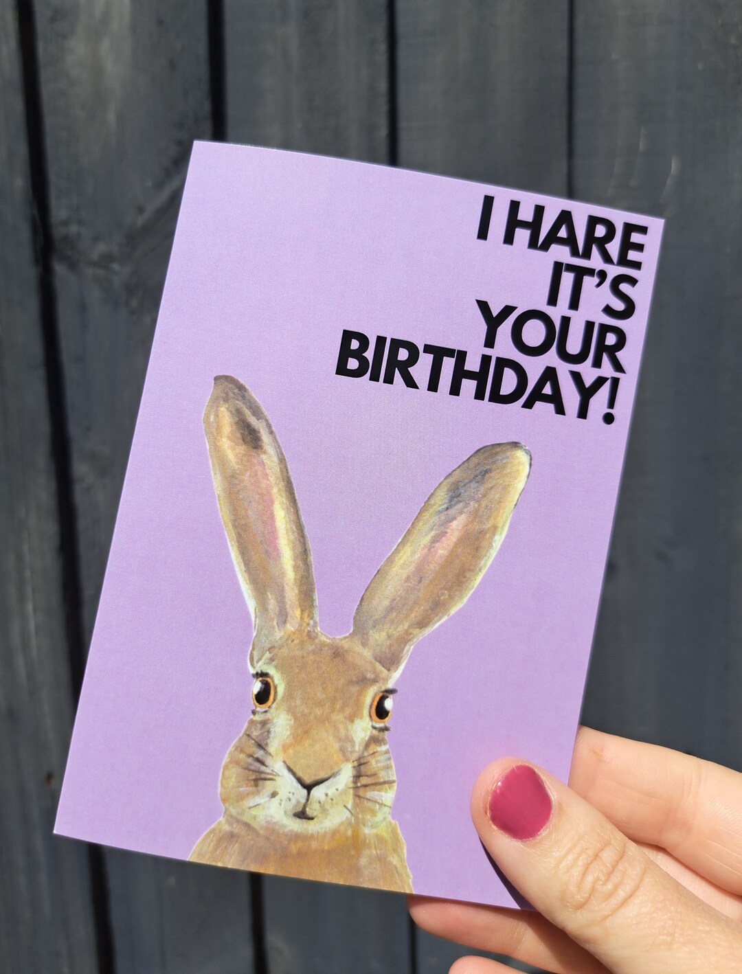 Hare Birthday Card Funny Birthday Card Rude Card I Hare It's Your ...