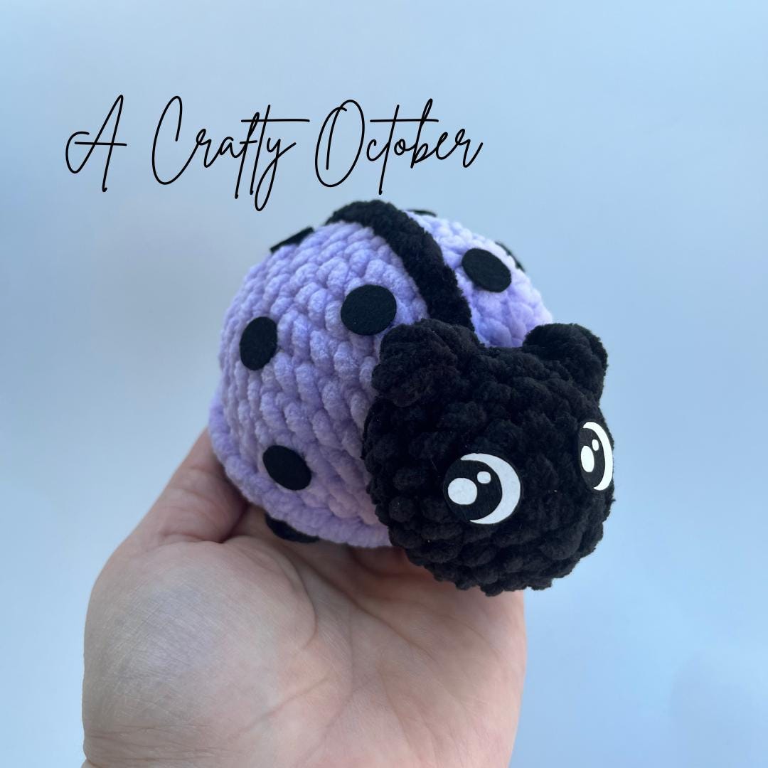 Purple Ladybug Plushie Crocheted Ladybug - Etsy