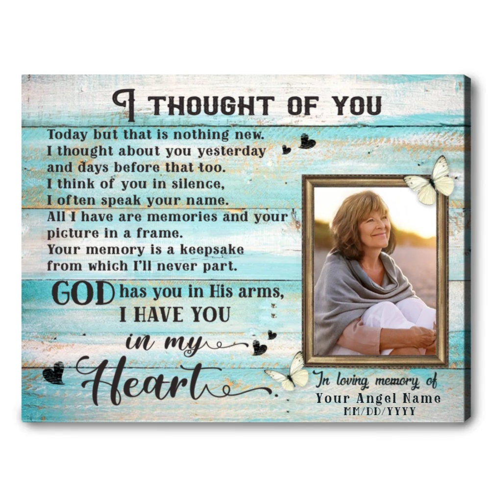 Personalized Canvas Custom Photo Memorial Wall Art I Thought - Etsy