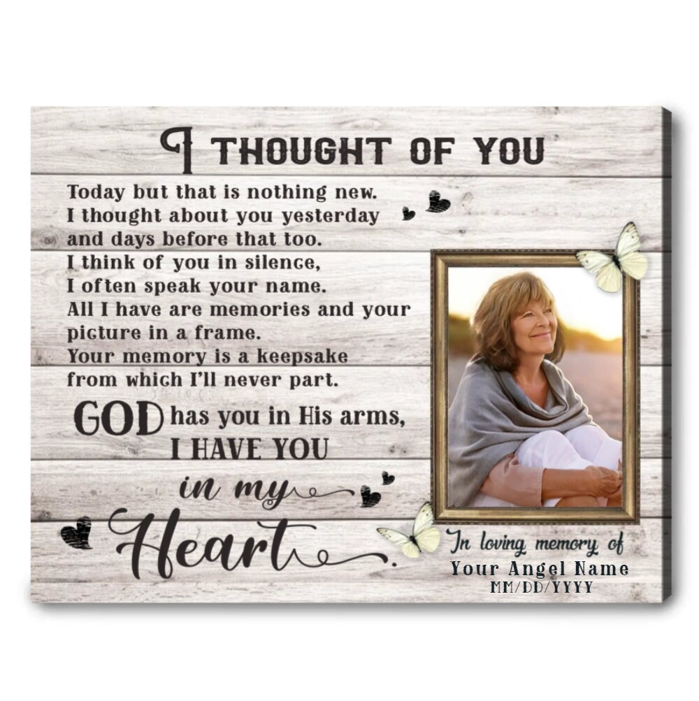 Personalized Canvas Custom Photo Memorial Wall Art I Thought - Etsy