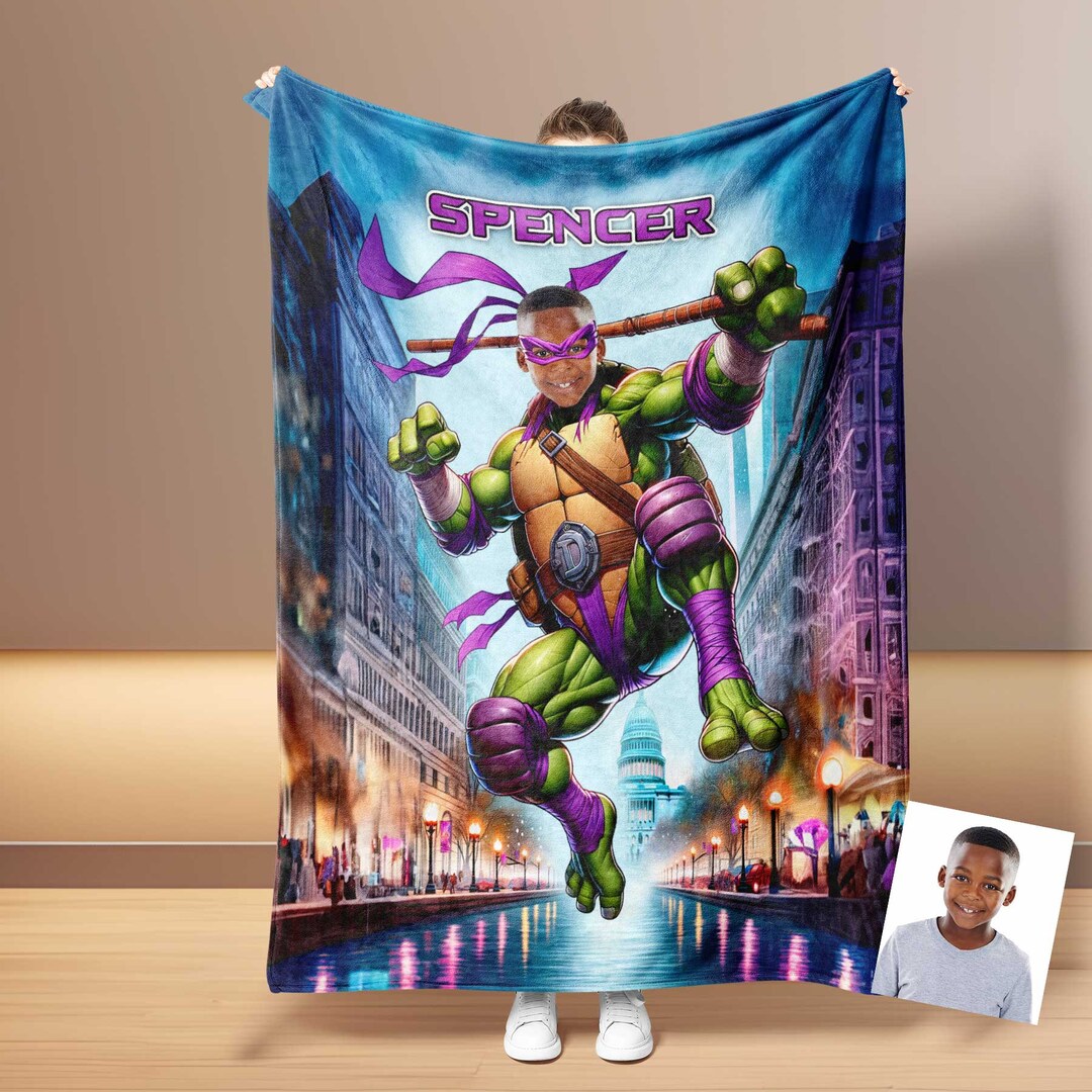 Personalized Superhero Ninja All Colors Boy Blanket Custom Ninja ...