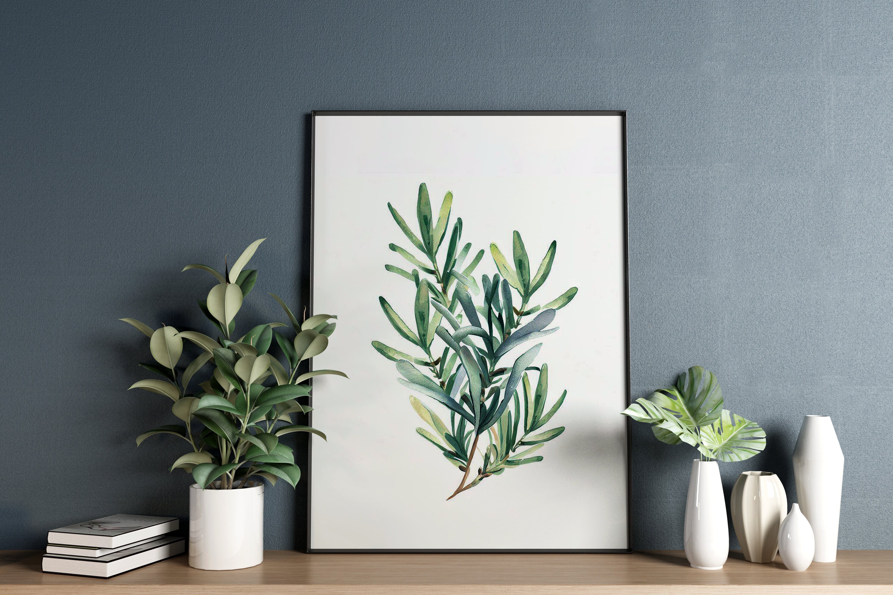 Rosemary Watercolor Painting | Rosemary Decor | Rosemary Wall Art ...