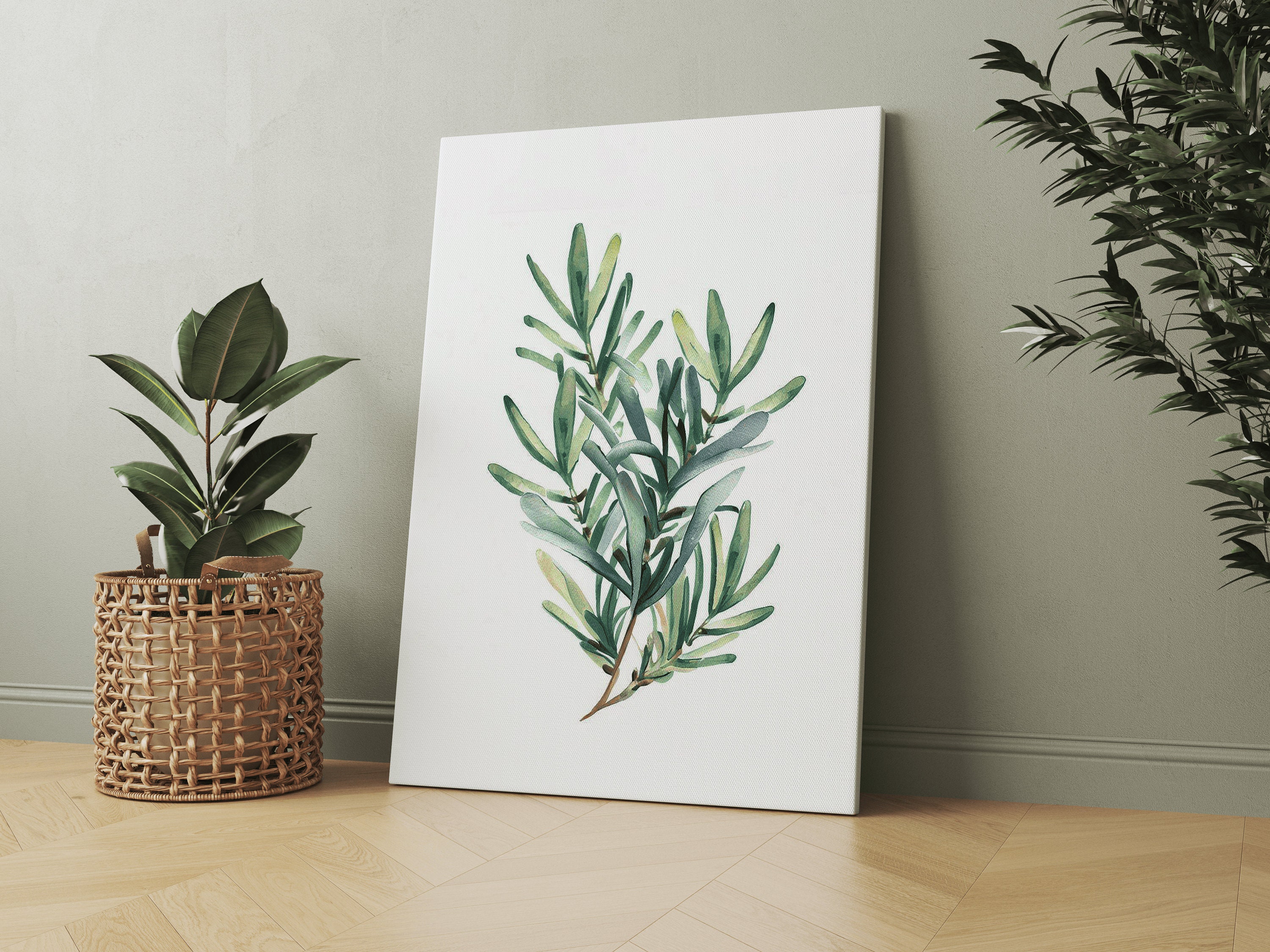 Rosemary Watercolor Painting Rosemary Decor Rosemary Wall Art Rosemary ...