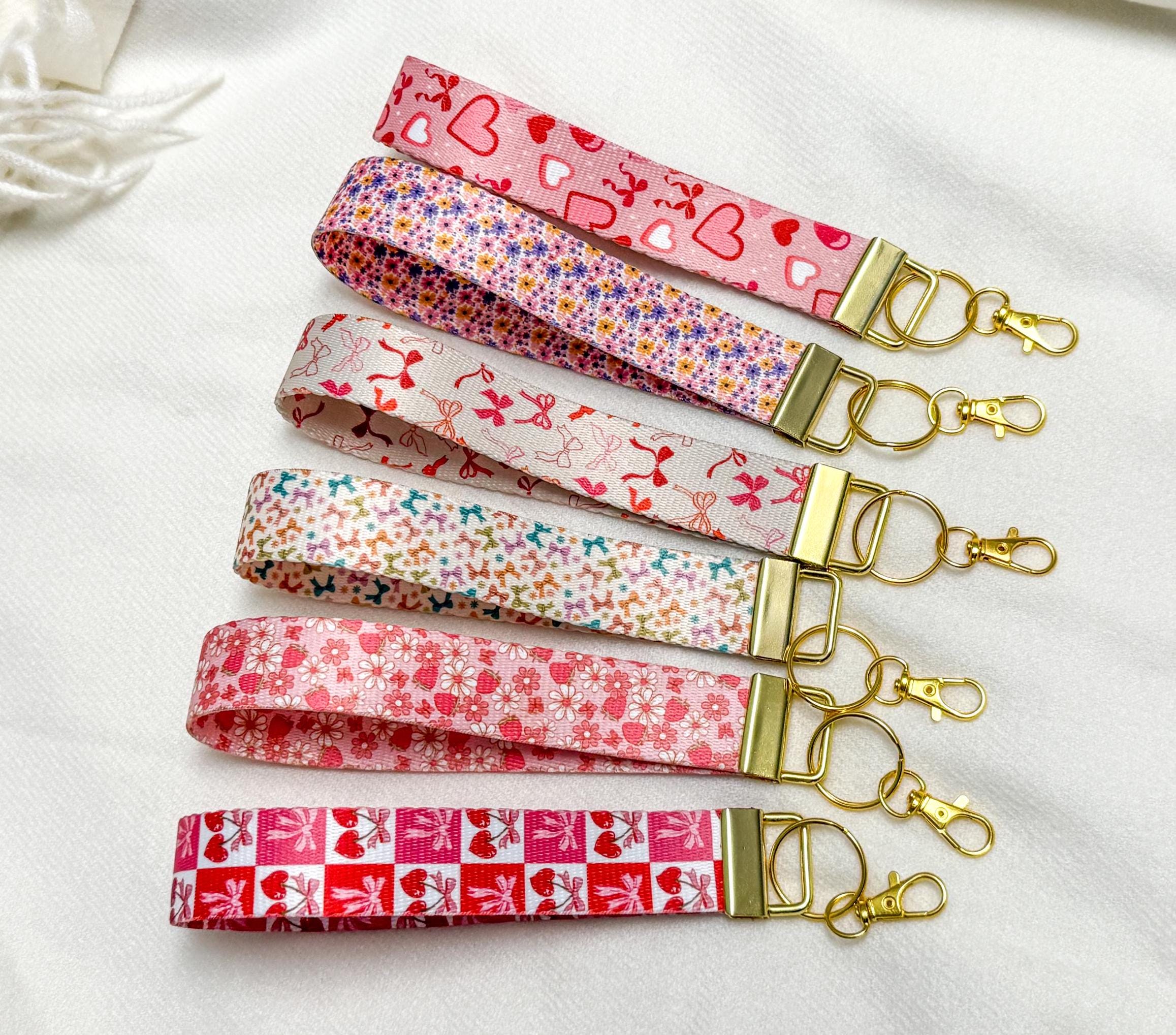 Keychain Lanyard Wristlet, Key Strap, Keychain With Gold Hardware, Car ...